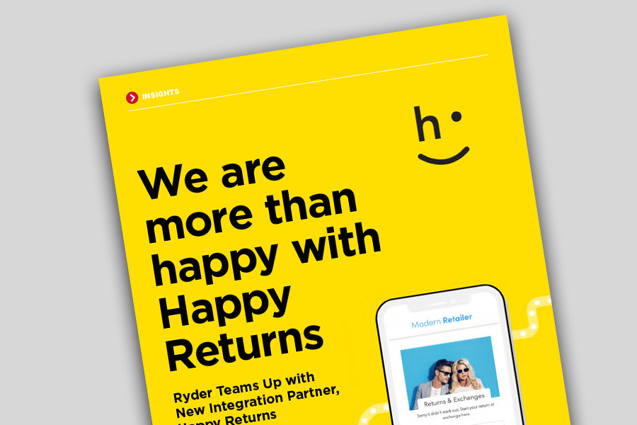 Ryder More Than Happy with Happy Returns | Integration Partner